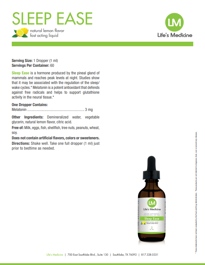 Sleep Ease – Life's Medicine