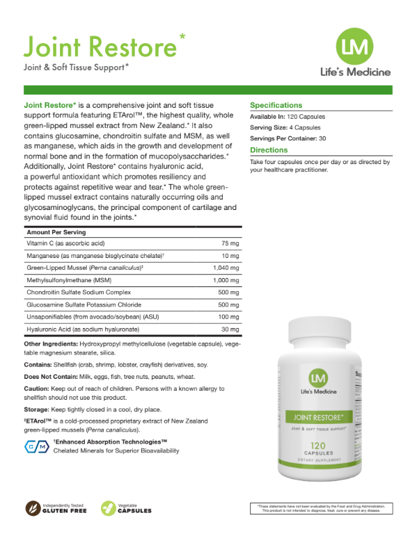Joint Restore – Life's Medicine